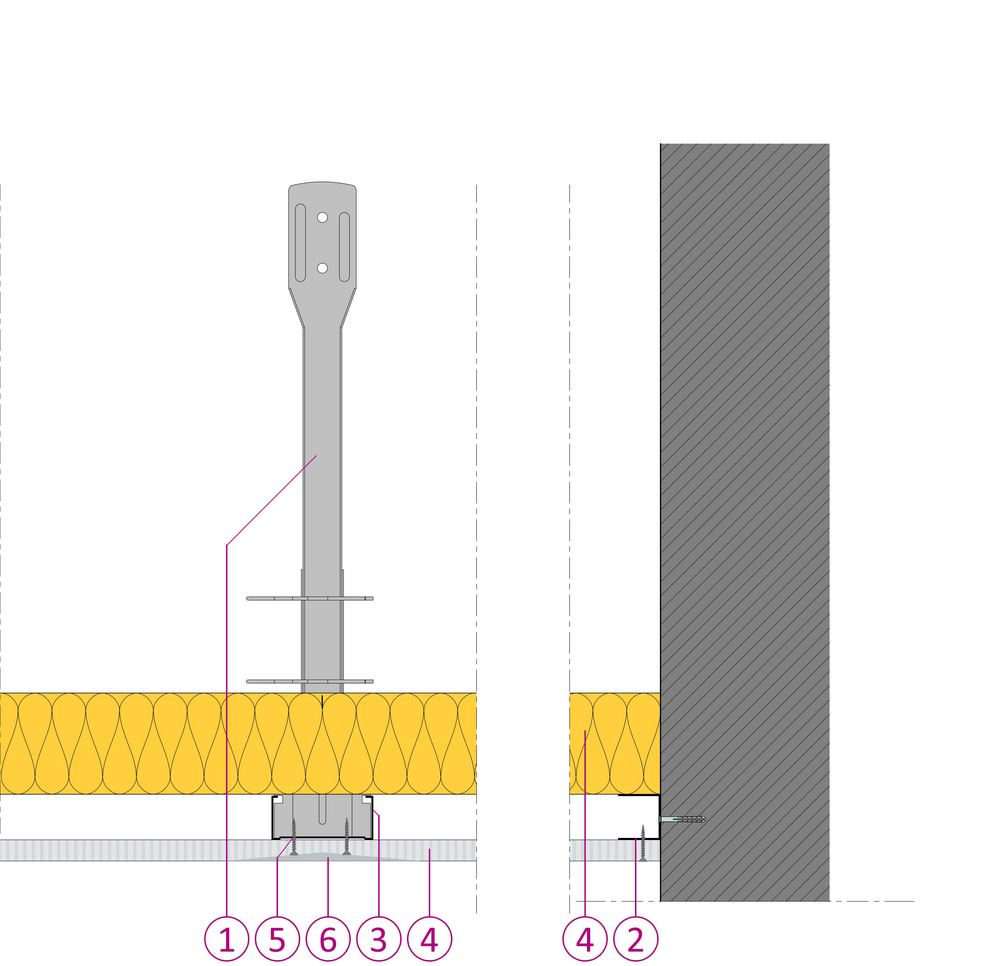 Plafond op CD60 structuur met noniushangers - 15mm LaDura Premium ...